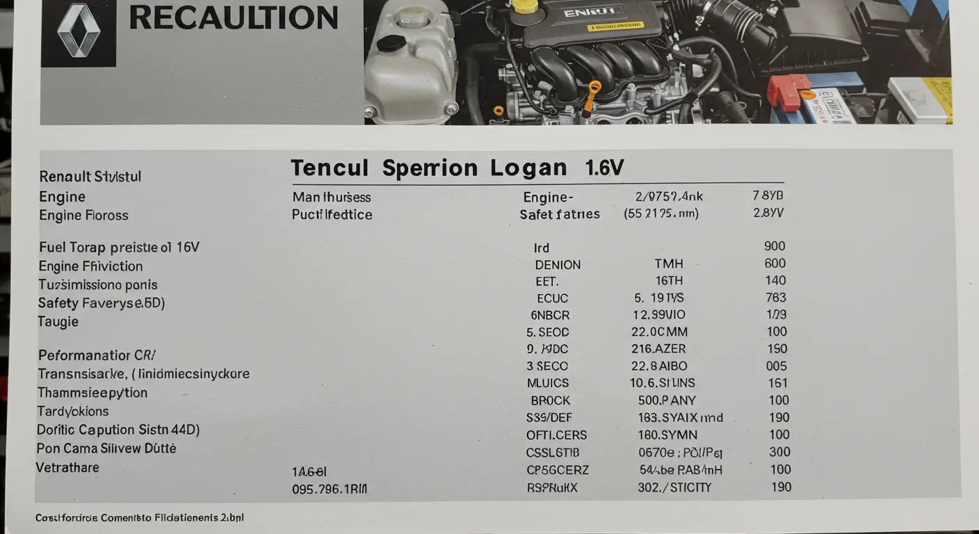 Descubre la Ficha Técnica del Renault Logan 1.6 16V - C3 Care Car Center