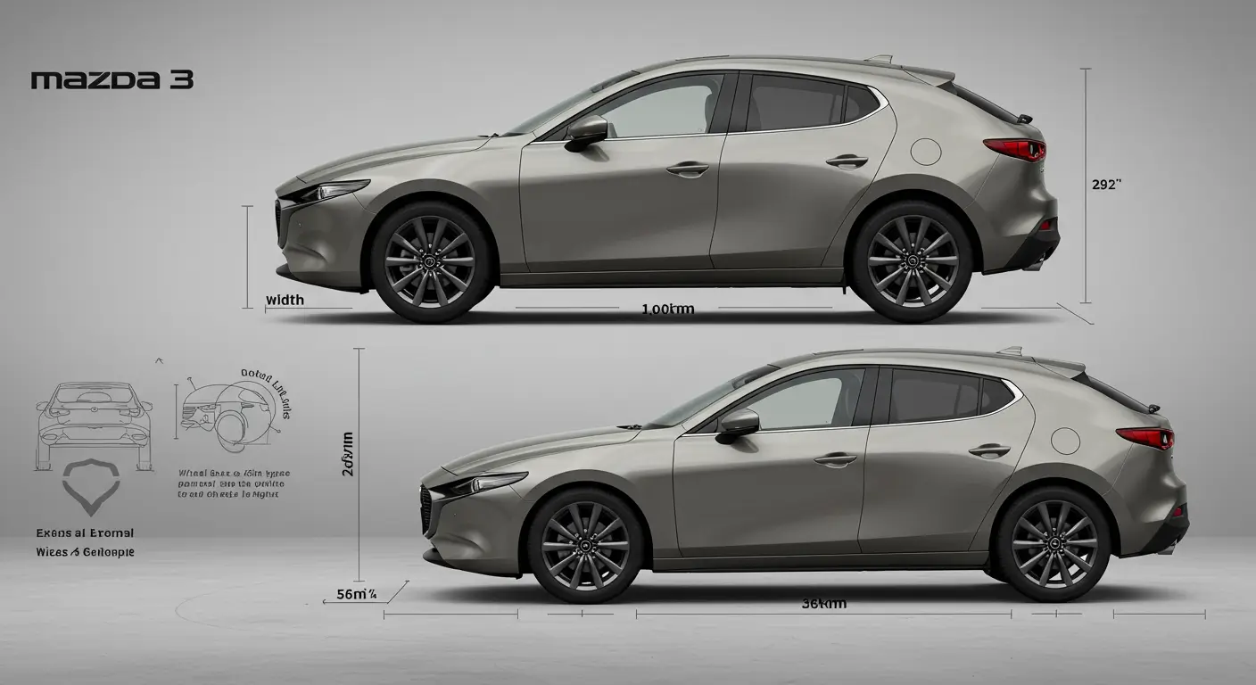 Explorando las dimensiones del Mazda 3 2025: Espacio y Diseño - C3 Care ...