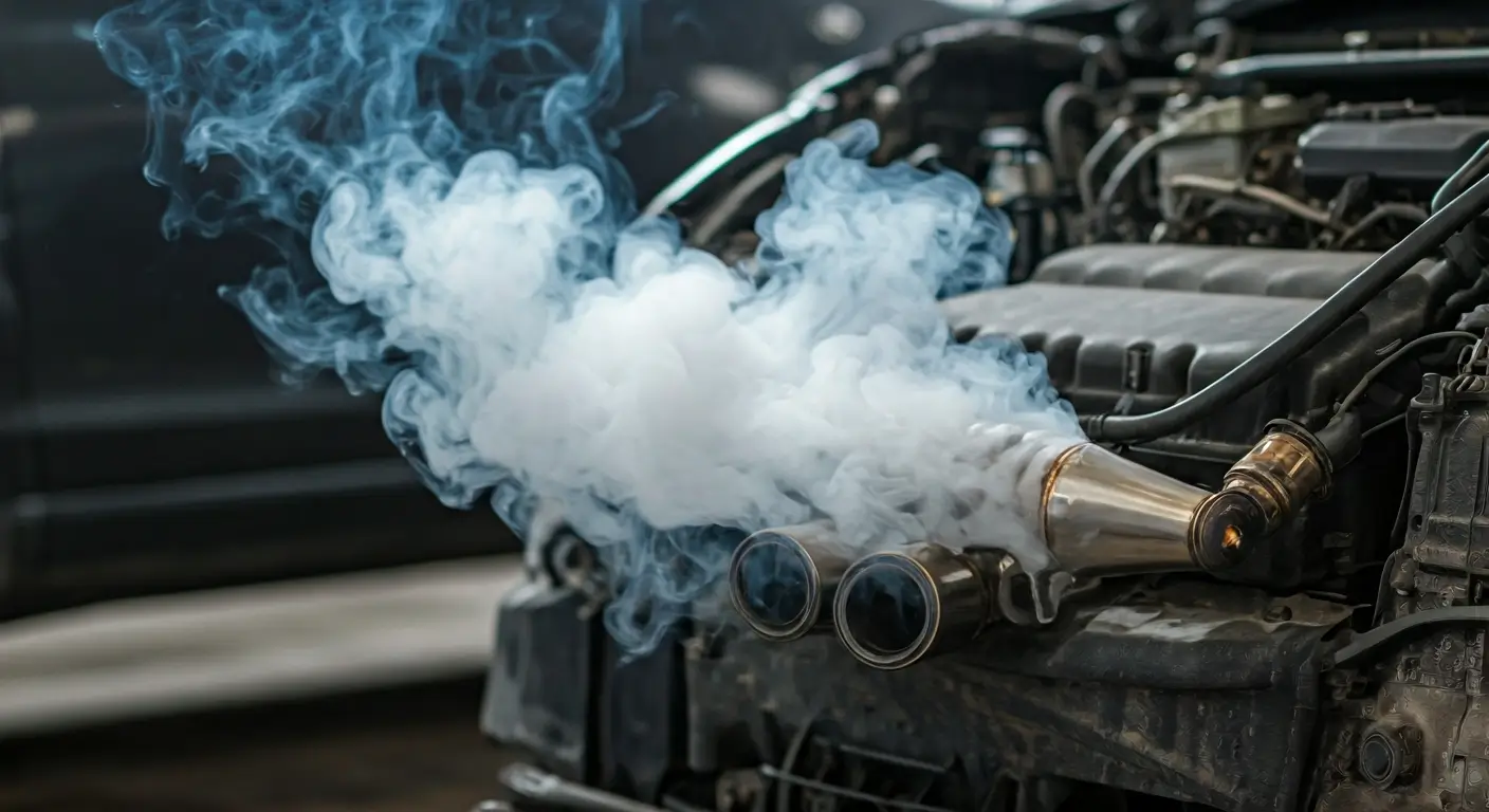 Humo blanco por el escape motor recalentado - C3 Care Car Center